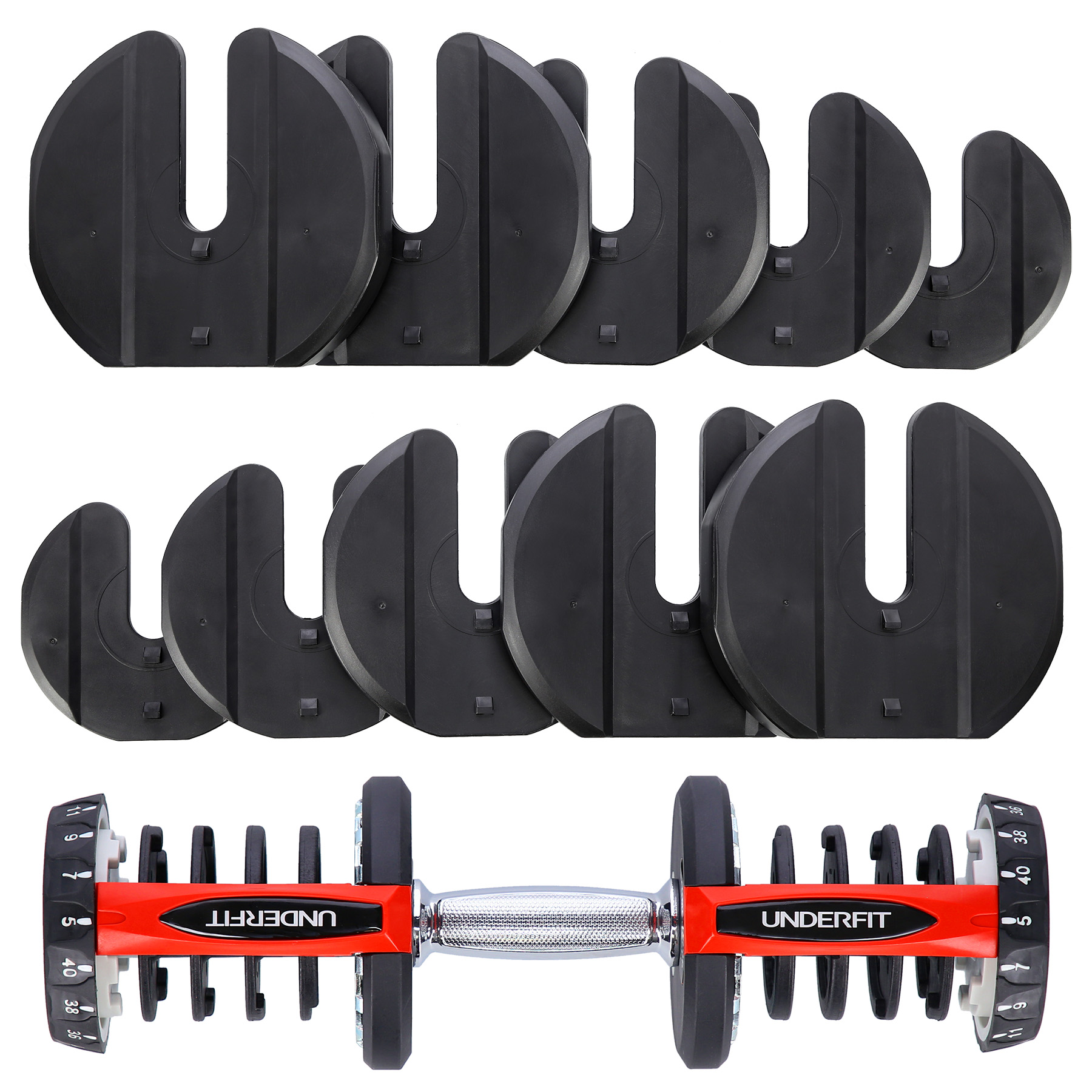 Hantla regulowana systemowa UNDERFIT 40 kg - TopSlim.pl