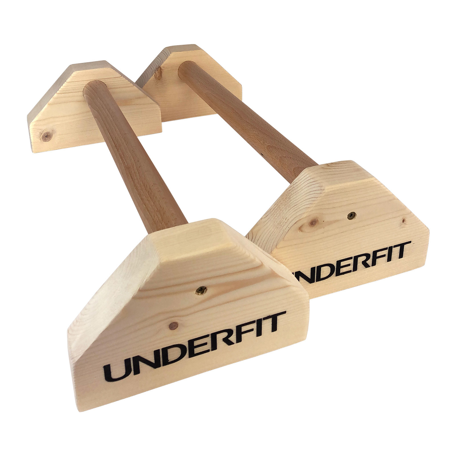 Drewniane uchwyty do pompek paraletki UNDERFIT 54 cm - TopSlim.pl